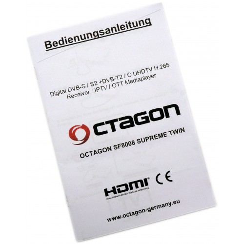 OCTAGON SF8008 SUPREME TWIN 4K UHD 2x DVB-S2X - PRE-SETUP FOR FREESAT UK