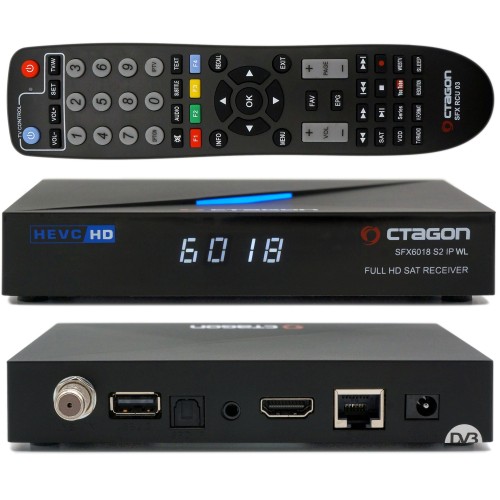 OCTAGON SFX6018 S2+IP WL HD H.265 HEVC 1xDVB-S2 Enigma 2 Linux TV Sat ...